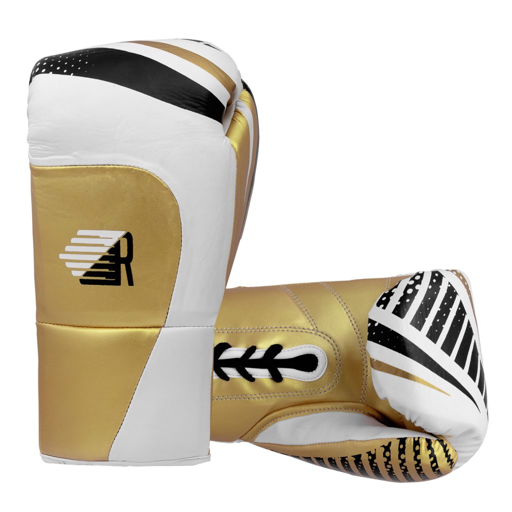 RAINY SPECIAL EDITION PROFESSIONAL COWHIDE BOXING LACE UP GLOVES White ...